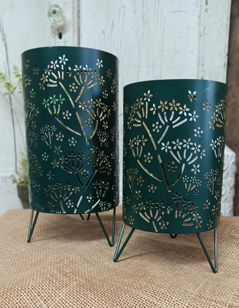 Lighted Metal Luminary Asst. – Warm Glow